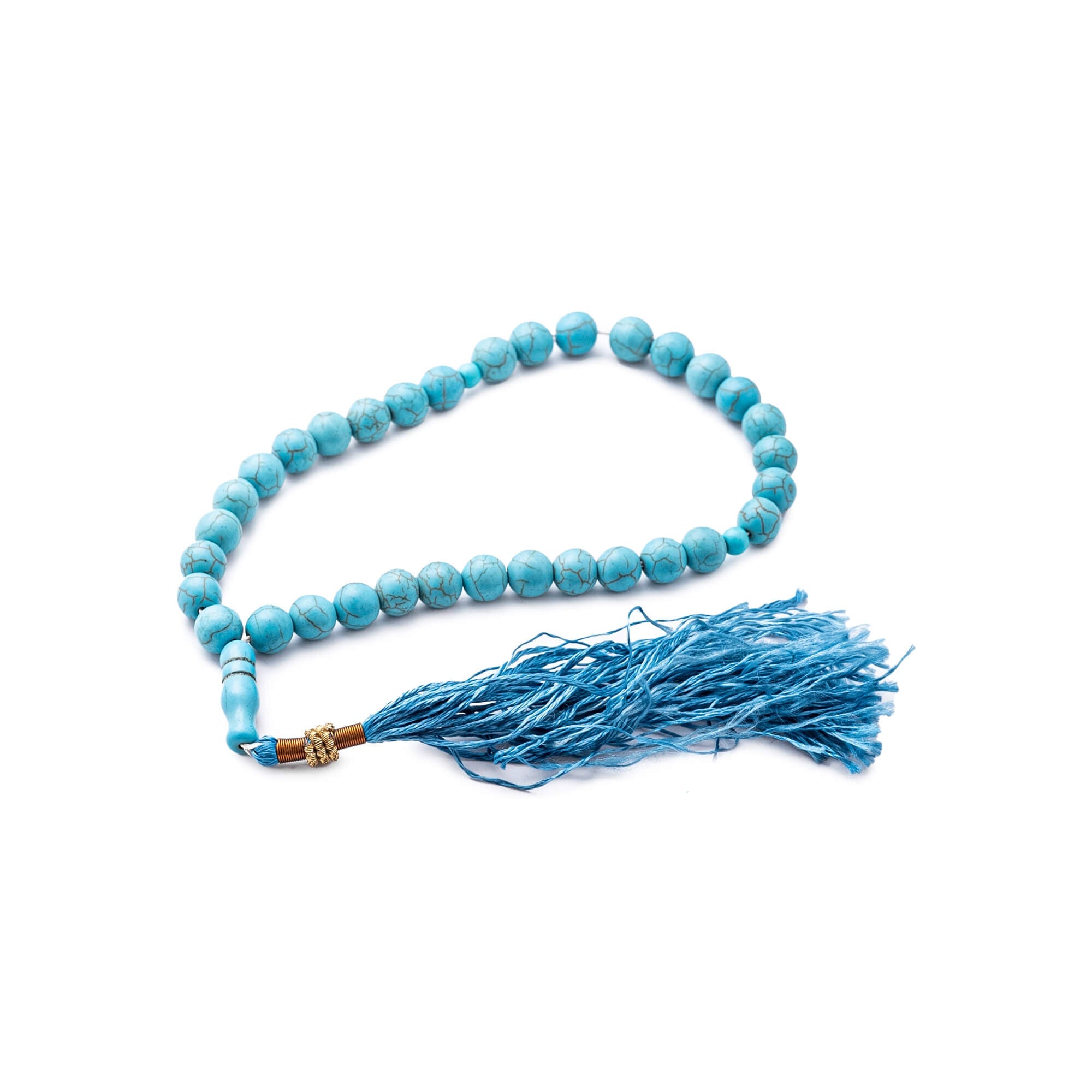 Blue Turquoise / Feroza Stone Tasbih (10mm 33 Beads) – Al Sujood