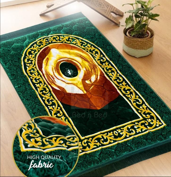 Velvet Foam Quilted Padded Jai Namaz | Hajr e Aswad Prayer Mat | – Al ...