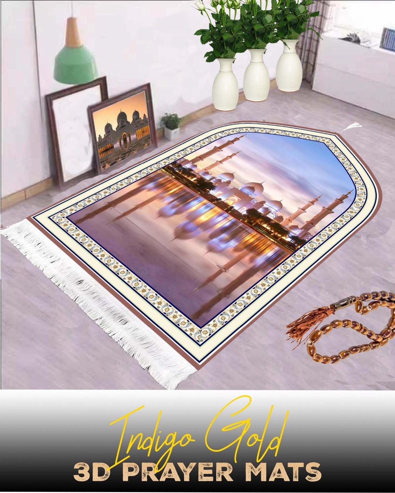 Luxurious Carpet Style 3D Prayer Mat | Imported Janamaz – Al Sujood